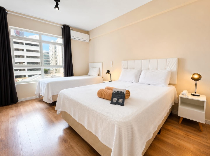 Ap Smart Living | 2 Camas Box | Ar Condicionado - Campinas