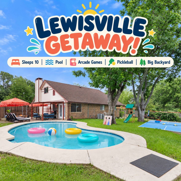 Lewisville 4br Home | Sleeps 10 | Arcades | Pool - Lewisville, TX