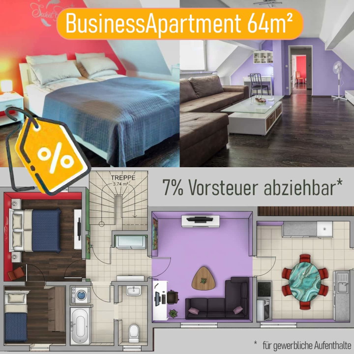 Business Apartment Broich ***** 64qm Schnelles Internet Für Bis Zu 5 Personen - Mülheim an der Ruhr