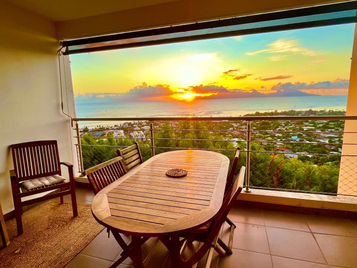 Sunset On The Terrace. - Tahiti