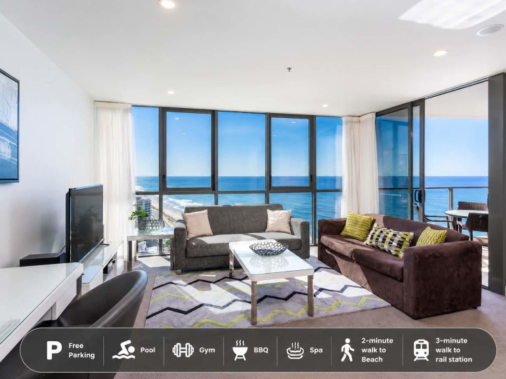 Lvl30 Stunning Ocean View 1br | 50m To Beach - Gold Coast