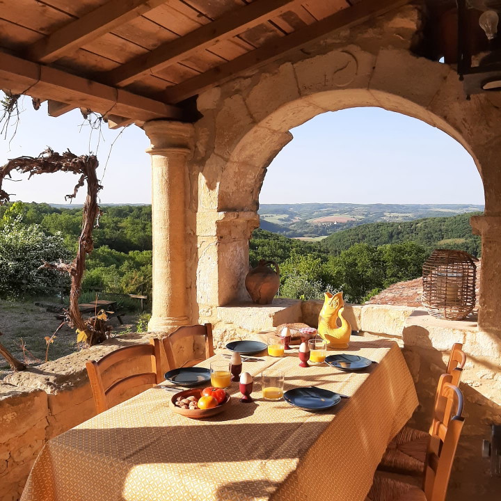 Vue Sur Vallée Et Château - Les Tulipes - Dordogne
