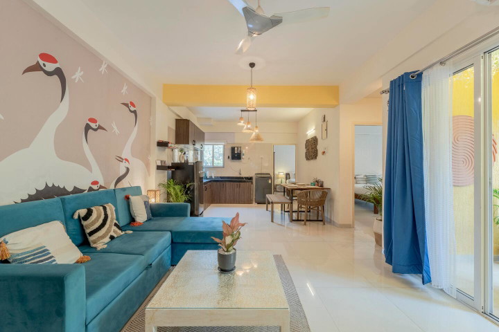 2bhk- Pool+wifi | Near Anjuna Beach With Pool, Gym - Anjuna