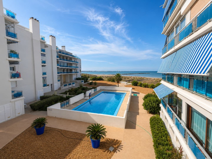 P5 Avec Vue Mer Exceptionnelle - Piscine & Parking - La Grande-Motte