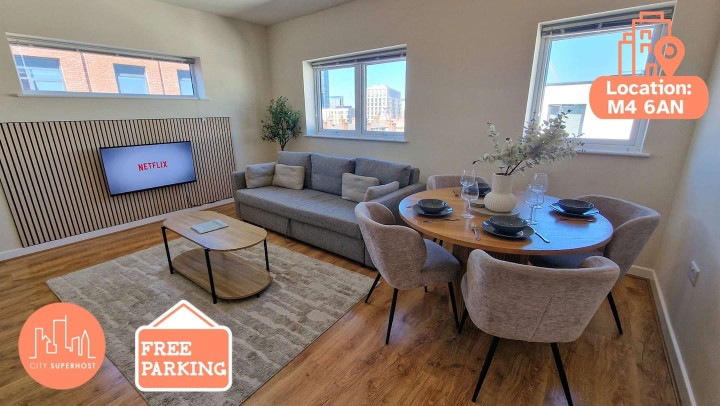 2 Bed City Centre Flat | Free Parking - Stockport