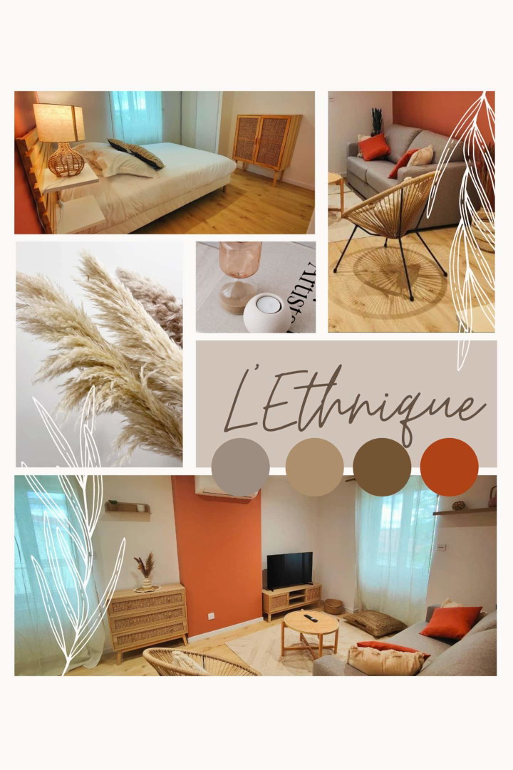 L'ethnique : 6 Pers, Park, Wifi, Clim, Check-in 24 - Cournon-d'Auvergne