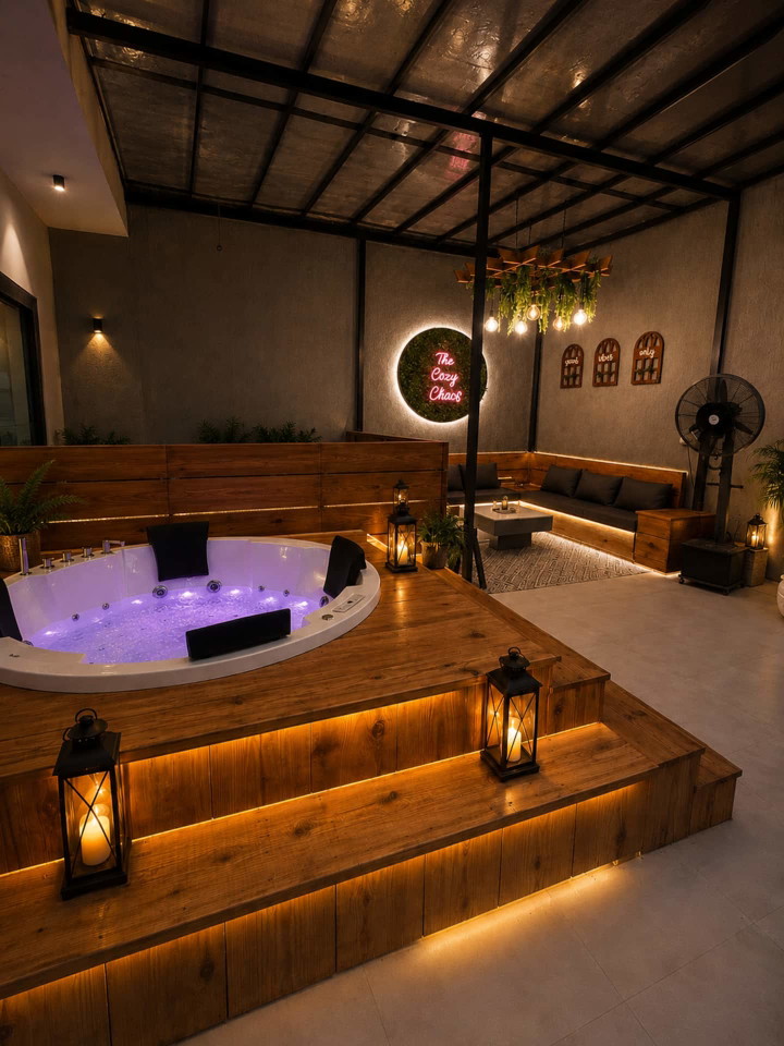 "The Cozy Chaos"|private Jacuzzi & Terrace Retreat - Agra