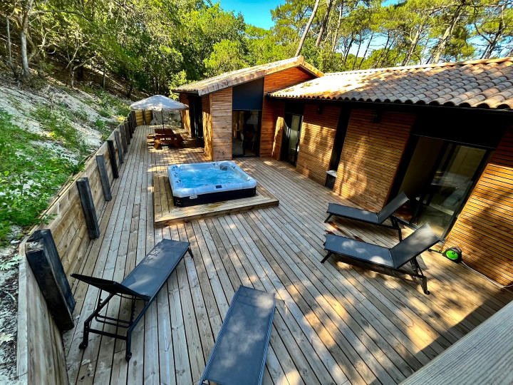 Villas Proche Lac Avec Piscine Et Spa Pour Groupe - Lacanau