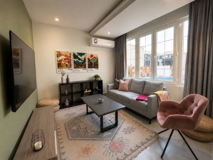 The Kusama House | Pool-view 1br Near Katara Metro - Doha