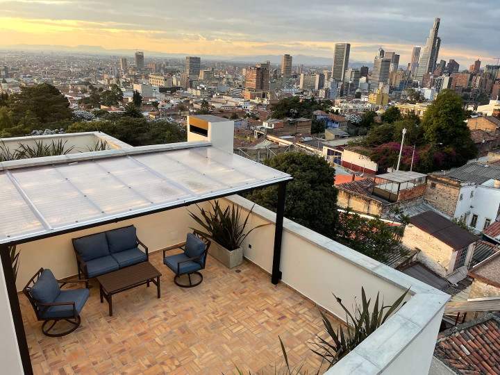 Loft + Terrasse Privée + Vue Sur La Ville / La Candelaria - Bogota