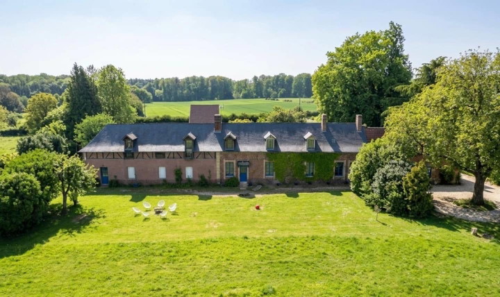 Longere Normande Dans Domaine Piscine 1h30 Paris - 