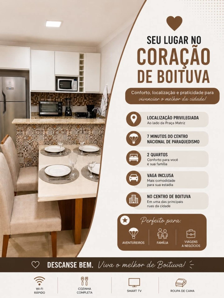 Apartamento Completo No Centro 2 Quartos E Garagem - Boituva