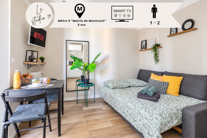 Studio "19" Central And Quiet Paris In 20 Mins - Montreuil