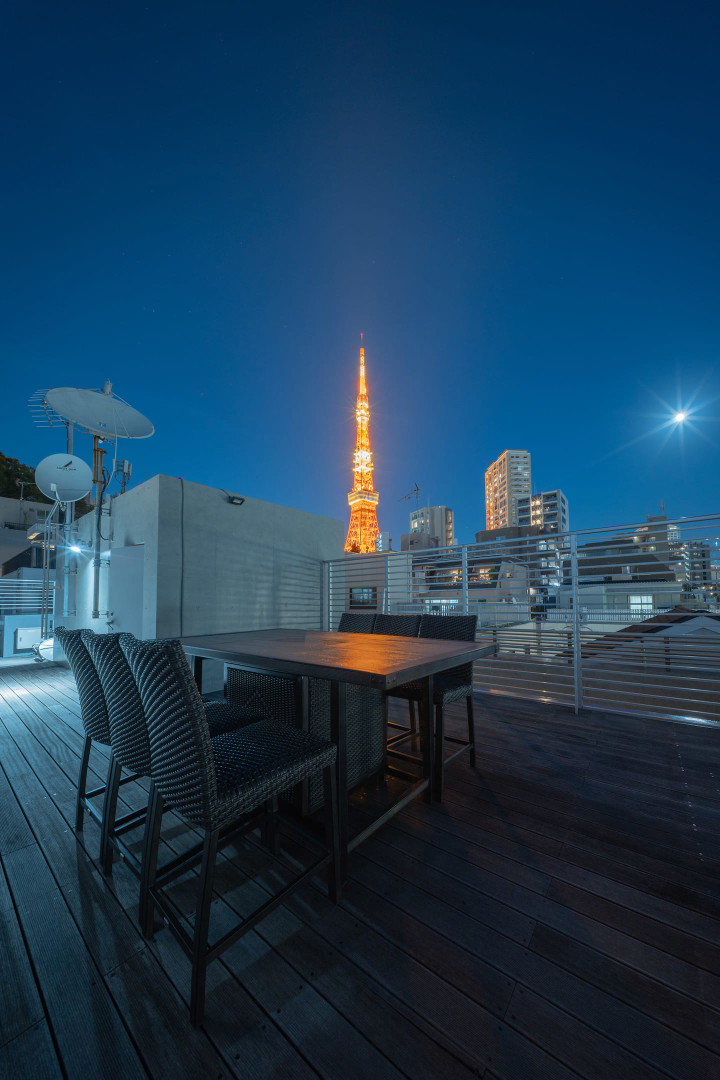 Tokyo Tower Night View + Exclusive Sauna | Designer Luxury Four-story Villa, Enjoy 500㎡ Of Quiet Time - Ginza