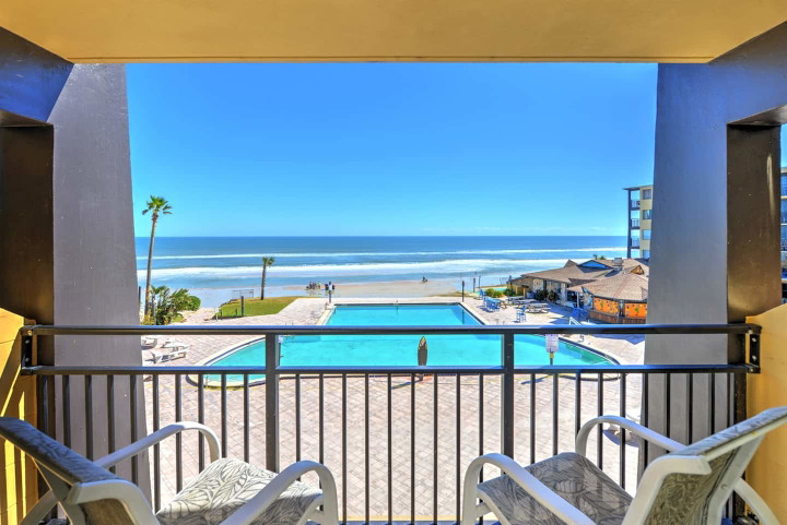 Balcony Overlooking Ocean & Pool Front & Center - Ponce Inlet, FL