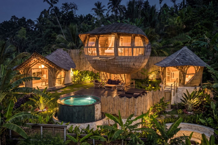 *New* - Bamboo Villa Avec Vue Volcan - Bali