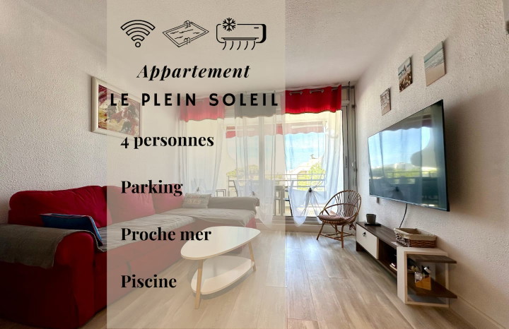107 - Le Plein Soleil - 5 Pers - Parking - Piscine - Azur Plage - Plage privée