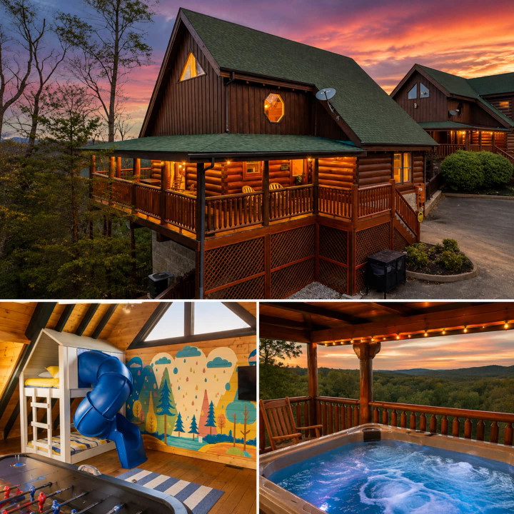 Fall Views! Pool, Slide, Hot Tub & Mini Golf - Pigeon Forge