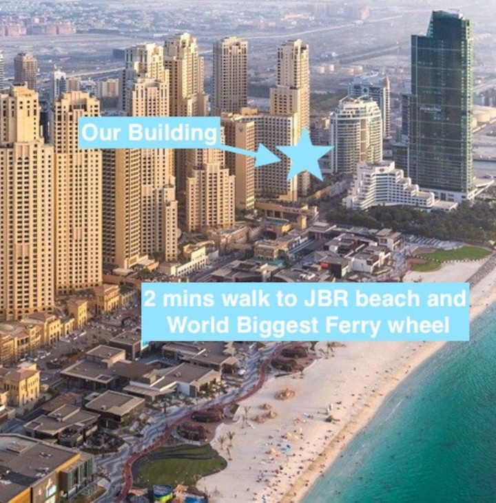 Jbr Marina View Studio| 2 Min To Beach & Ain Dubai - Dubai