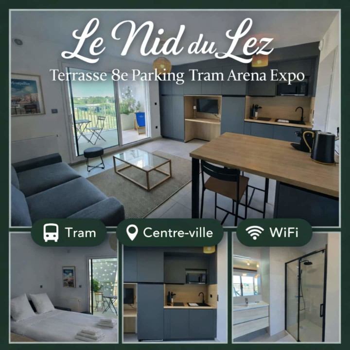 Le Nid Du Lez Terrasse 8e Parking Tram Arena Expo - Castelnau-le-Lez
