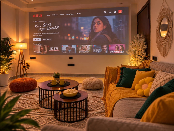 1bhk|gurgaon|projector|sector 38|freeparking|patio - India