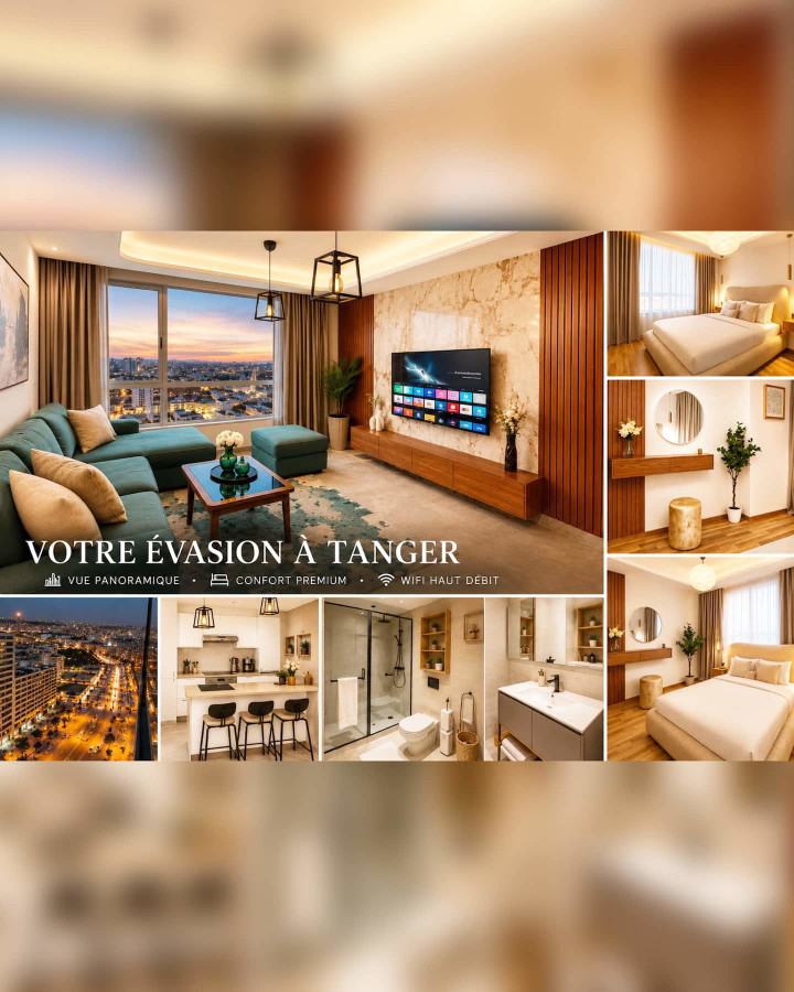Panoramic View On The 18th Floor  Train Station & Beach Within Walking Distance - Tangier