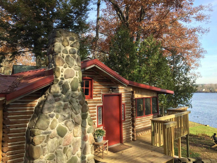 Little Log Cabin On The Big Muskegon River. - Michigan