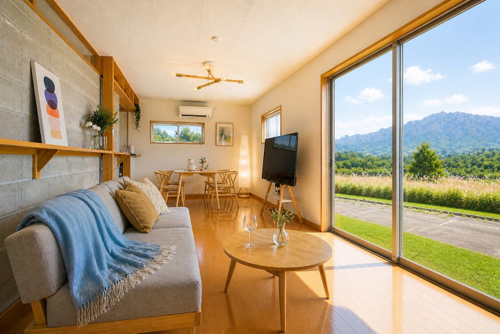 [New] Aso Mountain View | One Building For Rent | Maximum 6 People | 5+ Sofa Beds | 60㎡ | Great Access To Sights Like Aso Shrine | - Aso