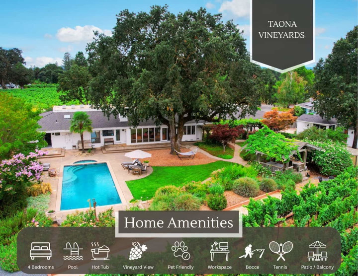 Vineyard Villa: Pool/spa | Pickleball/tennis | Dog - Santa Rosa, CA