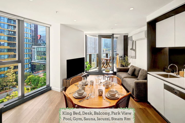Peaceful Park View | King Bed & Study Desk | Pool - Melbourne