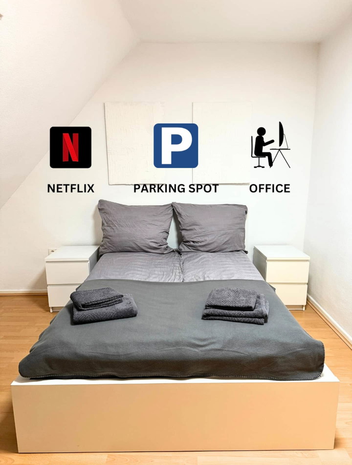 Modern Apartment With Parking & Workplace - Duisburg
