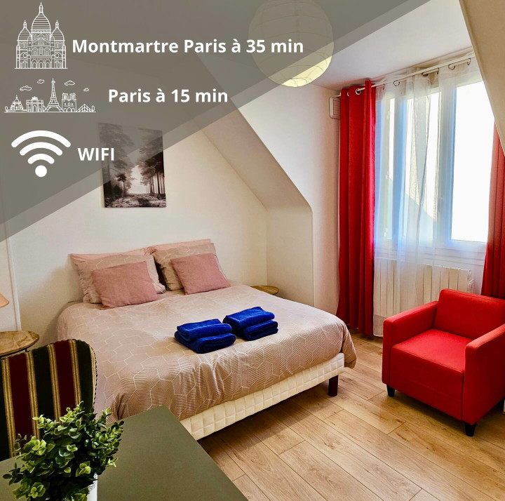 Studio Pavot: 15min Paris Rer E, Calme - Bondy