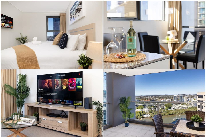 Modern River View Apartment In Brisbane Cbd - 
