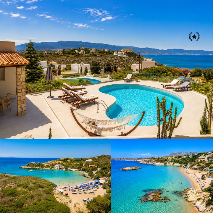 Walk To Beach / 2 Villas, Exclusive Use / Sunsets - Chania