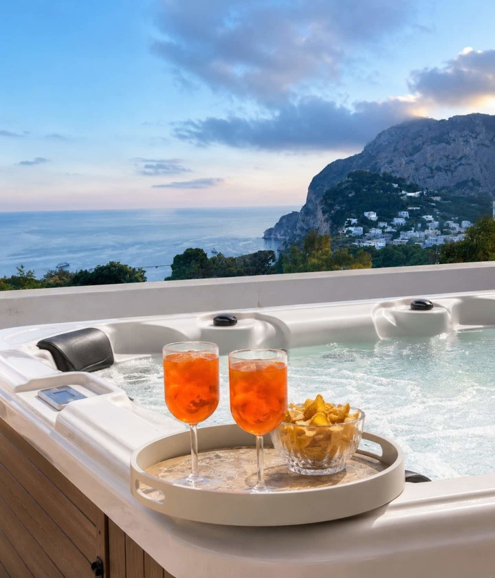 Casa Nannina - Terrasse Avec Vue Sur La Mer Et Jacuzzi à Capri - Capri
