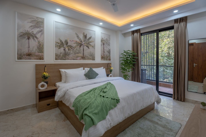 Fresh Air Retreat | Modern Stay With Air Purifier - Gurugram