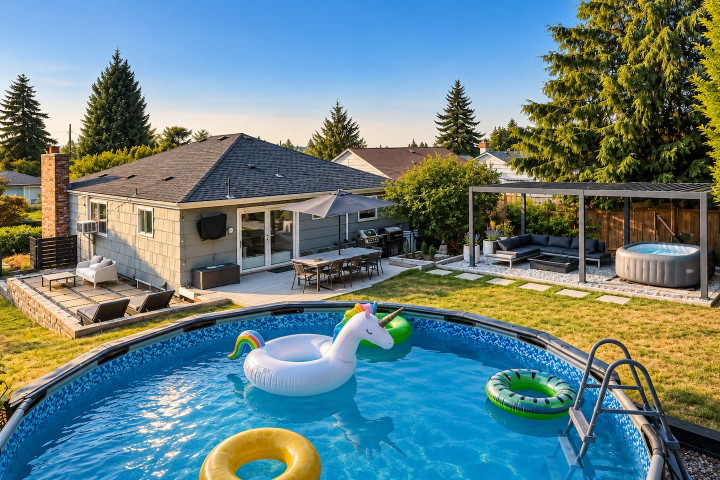 Hot Tub, Pool, Sauna, Cold Plunge Family Fun House - Seattle, WA
