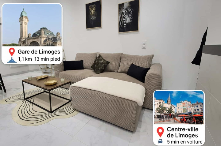 Appart Haut Standing 2 Grandes Chambres + Salon - Limoges