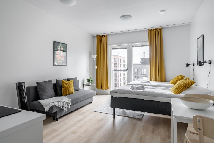Homelike Studio Apartment With Sofa Bed, Parking - Turku