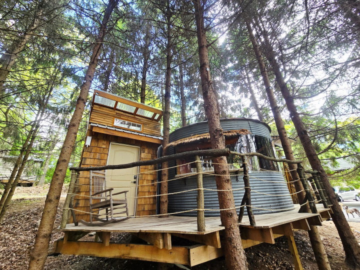 Bin There Treehouse, A Grain Bin Treehouse! - Maryland
