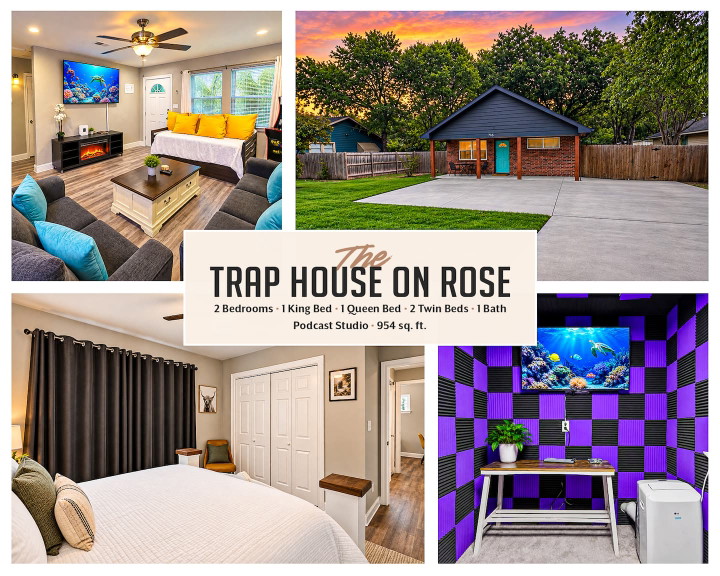 The Trap House On Rose Downtown Sleeps 6 - Denton, TX