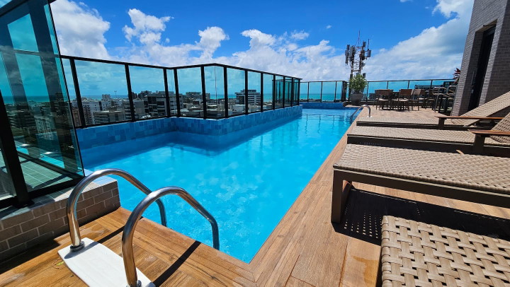 Liv406 Ponta Verde Rooftop Air Conditioning In The Living Room - Maceió