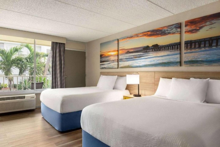 2 Queen Beds | Days Inn Cocoa | Kitchenette - Cocoa Beach, FL