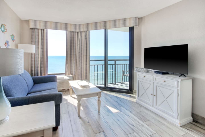 Admite Mascotas, Es Cierto, Frente Al Mar Directo De Un Dormitorio Con Un Gran Balcón Sobre El Océano - Myrtle Beach, SC