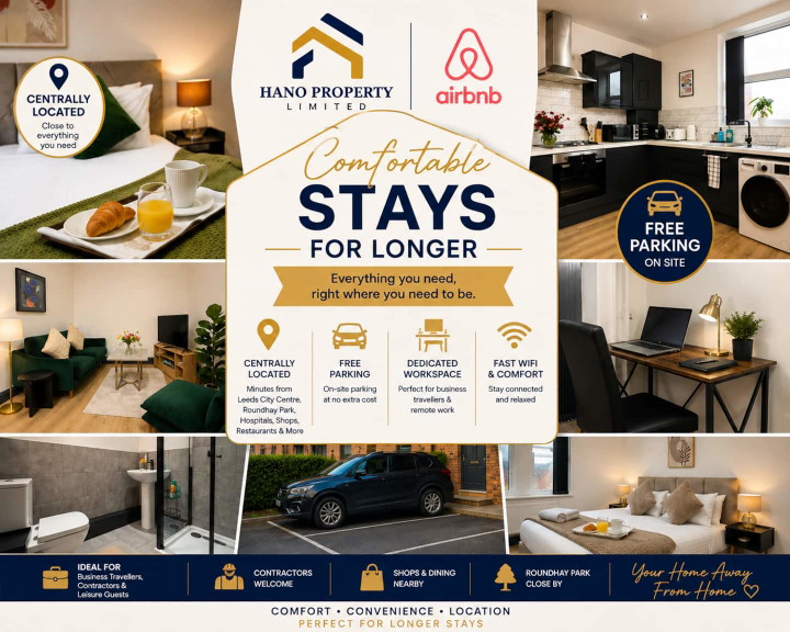 Contractors & Families, Stay Long, Parking, Wi-fi - Leeds