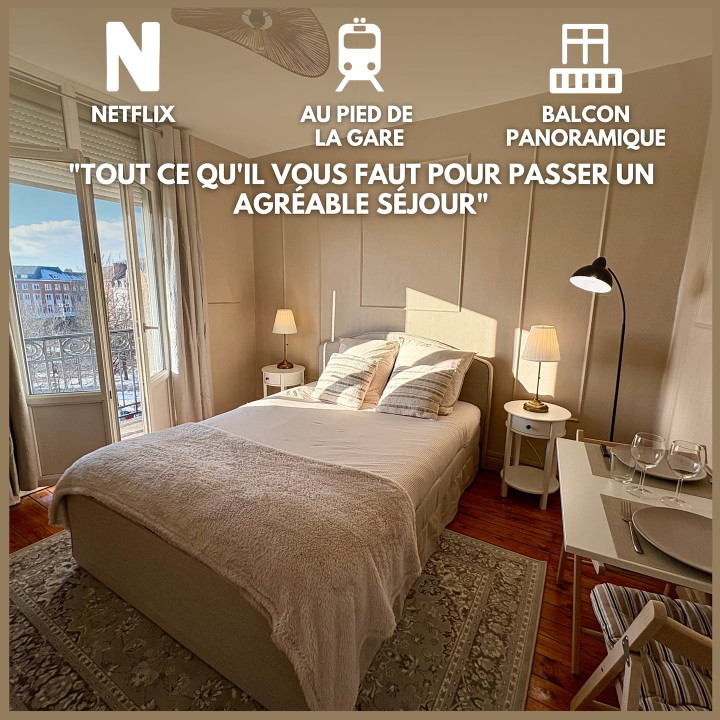 Suite Style Hôtel Avec Balcon, Vue Gare Netflix - Arras