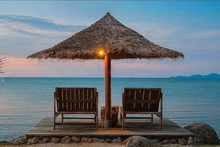 Bungalow Face à La Mer Jardin Cocotiers Thaïlande - Tailandia