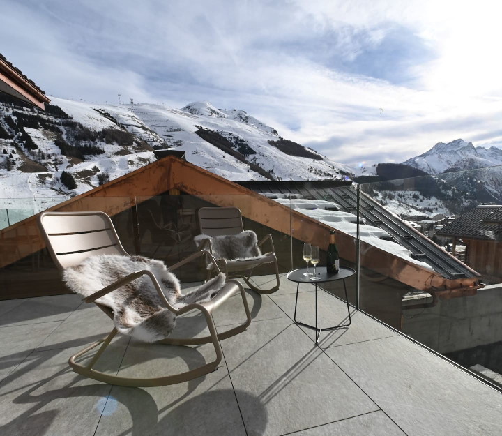 Chalet Mitoyen Sauna Extérieur 12/14p Vue Muzelle - L'Alpe d'Huez