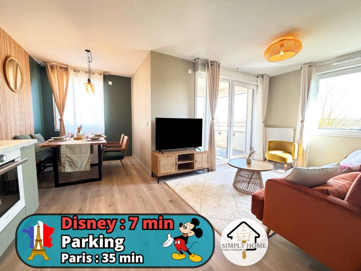 Lémeraude Disney 8mn/ Gare 7min Paris + Parking - Chessy
