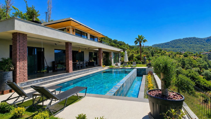 Villa Eleni& Isıtmalı İç Havuz & Deniz Manzarası - Denizli